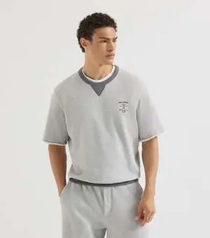 Brunello Cucinelli Cotton Logo Short-sleeve Sweatshirt