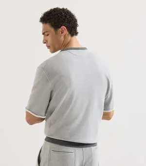 Brunello Cucinelli Cotton Logo Short-sleeve Sweatshirt