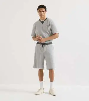 Brunello Cucinelli Cotton Logo Short-sleeve Sweatshirt
