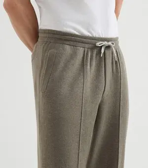 Brunello Cucinelli Cashmere-blend Double-knit Sweatpants