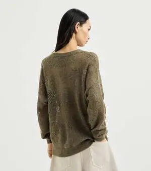 Brunello Cucinelli Open-work Embellished Sweater