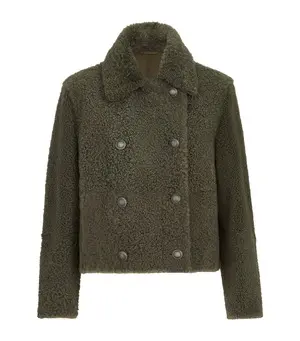 Brunello Cucinelli Shearling Pea Coat