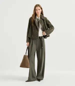 Brunello Cucinelli Shearling Pea Coat