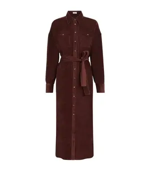 Brunello Cucinelli Corduroy Maxi Shirt Dress