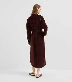 Brunello Cucinelli Corduroy Maxi Shirt Dress
