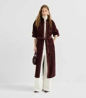 Brunello Cucinelli Corduroy Maxi Shirt Dress