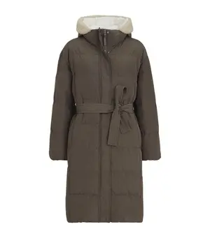 Brunello Cucinelli Down Taffeta Belted Puffer Jacket