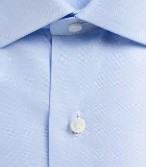 BARBA NAPOLI Cotton Poplin Slim Shirt
