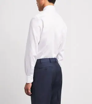 BARBA NAPOLI Cotton Twill Shirt - White