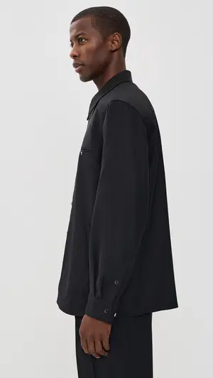 Helmut Lang Tailored Gabardine Shirt Jacket