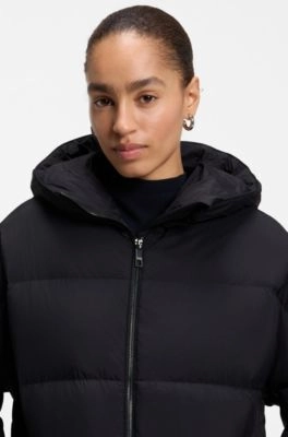 BOSS Water-repellent Puffer Jacket With Down Insulation