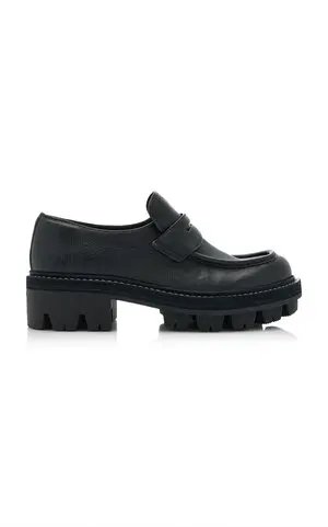 Prada Leather Loafers - Black