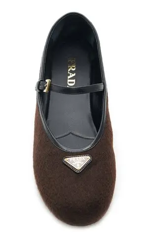 Prada Cashmere Ballet Flats