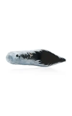 Prada Feathered Satin Pumps