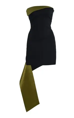 Staud Alesa Crepe Mini Dress - Black