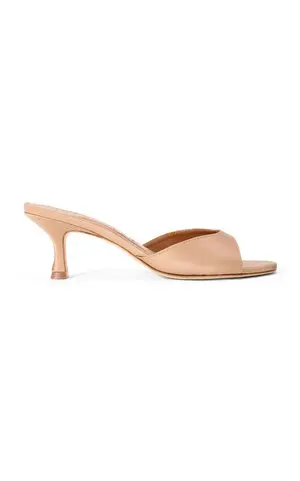 Staud Brigitte Satin Mules - Neutral
