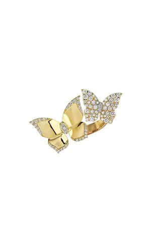 Piranesi Oro Butterfly Double Ring - Gold