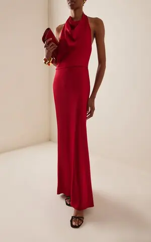 Simkhai Reannon Draped Satin Gown