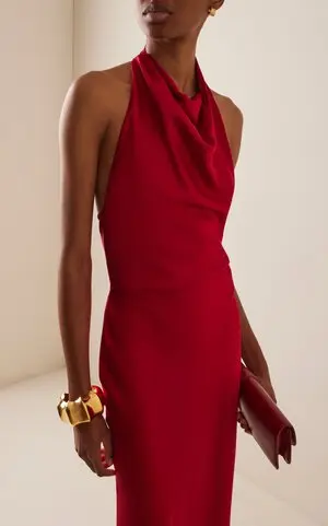 Simkhai Reannon Draped Satin Gown