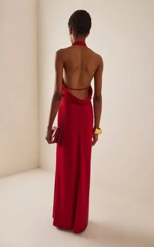 Simkhai Reannon Draped Satin Gown