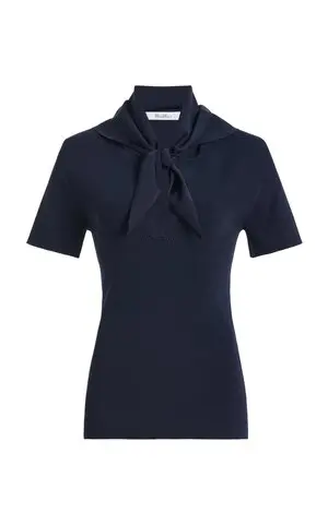 Max Mara Ribbed-knit Sweater - Navy