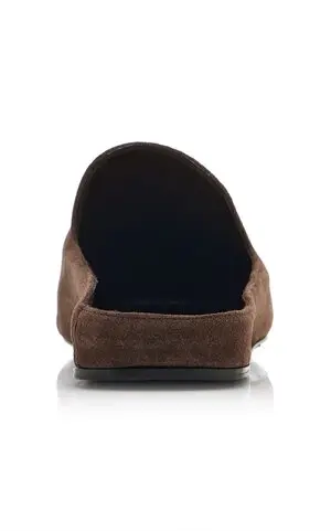 Max Mara Leather Square-toe Mules - Brown