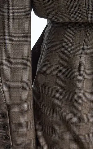 THE LATEST Esmeralda Plaid Wool Maxi Dress