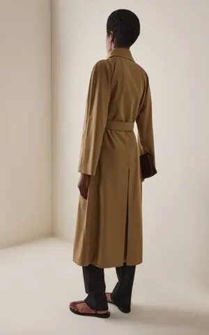 Max Mara Water-repellent Double-breasted Gabardine Trench Coat