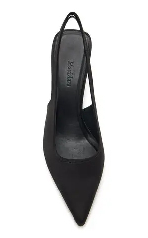 Max Mara Satin Slingbacks