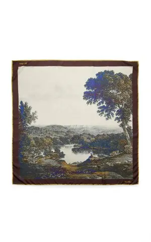 Max Mara Silk Scarf Brown
