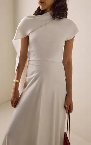Simkhai Jacka Satin Cape Midi Dress