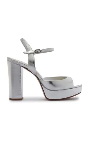 ALEXANDRE BIRMAN Amy Leather Sandals Silver