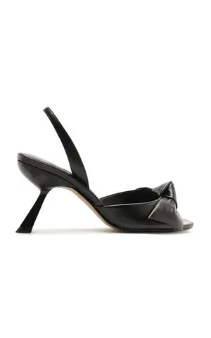 ALEXANDRE BIRMAN Maxi Clarita Twist Leather Sandals Black
