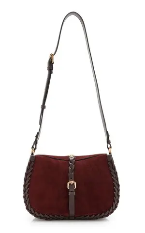 Etro Suede Cross Body Bag - Burgundy