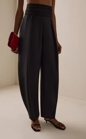 RÓHE Puck Wool-blend Barrel-leg Pants