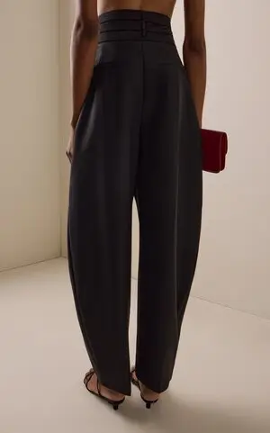 RÓHE Puck Wool-blend Barrel-leg Pants