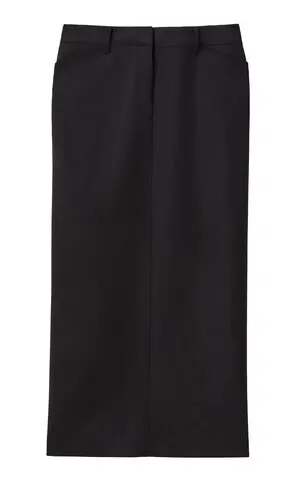 Lafayette 148 New York Wool Trouser Skirt - Black