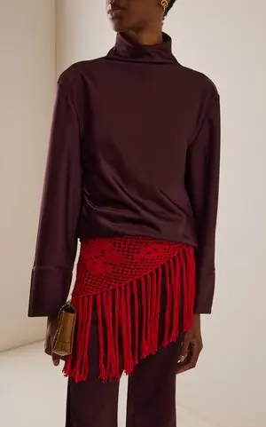 SLOAN The Scarf Crochet Belt - Red