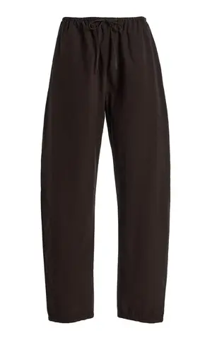 LESET Kyoto Drawstring Cotton Pants - Brown