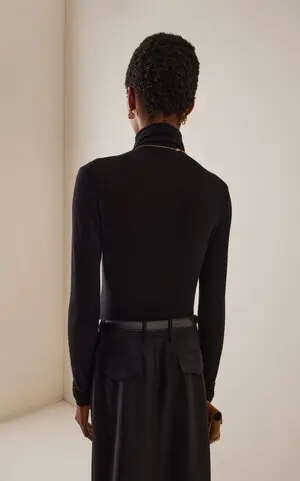 Lafayette 148 New York Jersey Elongated Turtleneck
