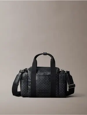 Calvin Klein Coated Emblem Logo Crossbody Bag - Black