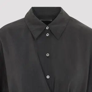 LEMAIRE Twisted Silk Blend Shirt - Gray