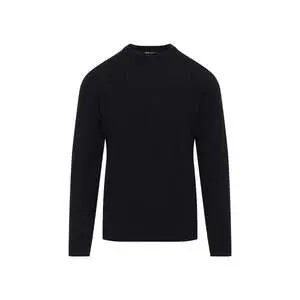 Giorgio Armani Geometric Pattern Crew Neck Sweater - Blue