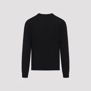 Giorgio Armani Virgin Wool Crew Neck Sweater - Blue
