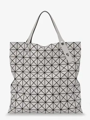 Issey Miyake Prism Matte Geometric Pattern Shoulder Bag - Gray