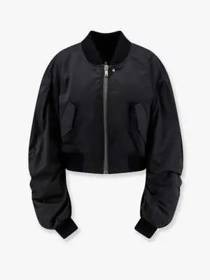 Rick Owens Secchia Nylon And Cotton Blend Crop Jacket - Black