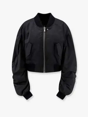 Rick Owens Secchia Nylon And Cotton Blend Crop Jacket - Black
