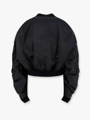Rick Owens Secchia Nylon And Cotton Blend Crop Jacket - Black