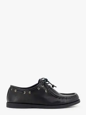 Celine Leather Lace-up Shoes - Black