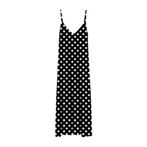 ALOHA FROM DEER Polka Dots Maxi Dress - Black